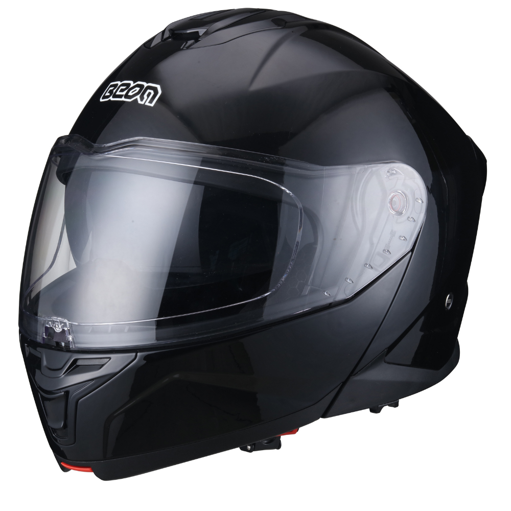 CAPACETE BEON B-711 FLIP UP SOLID PRETO BRILHO - Loja Motard online
